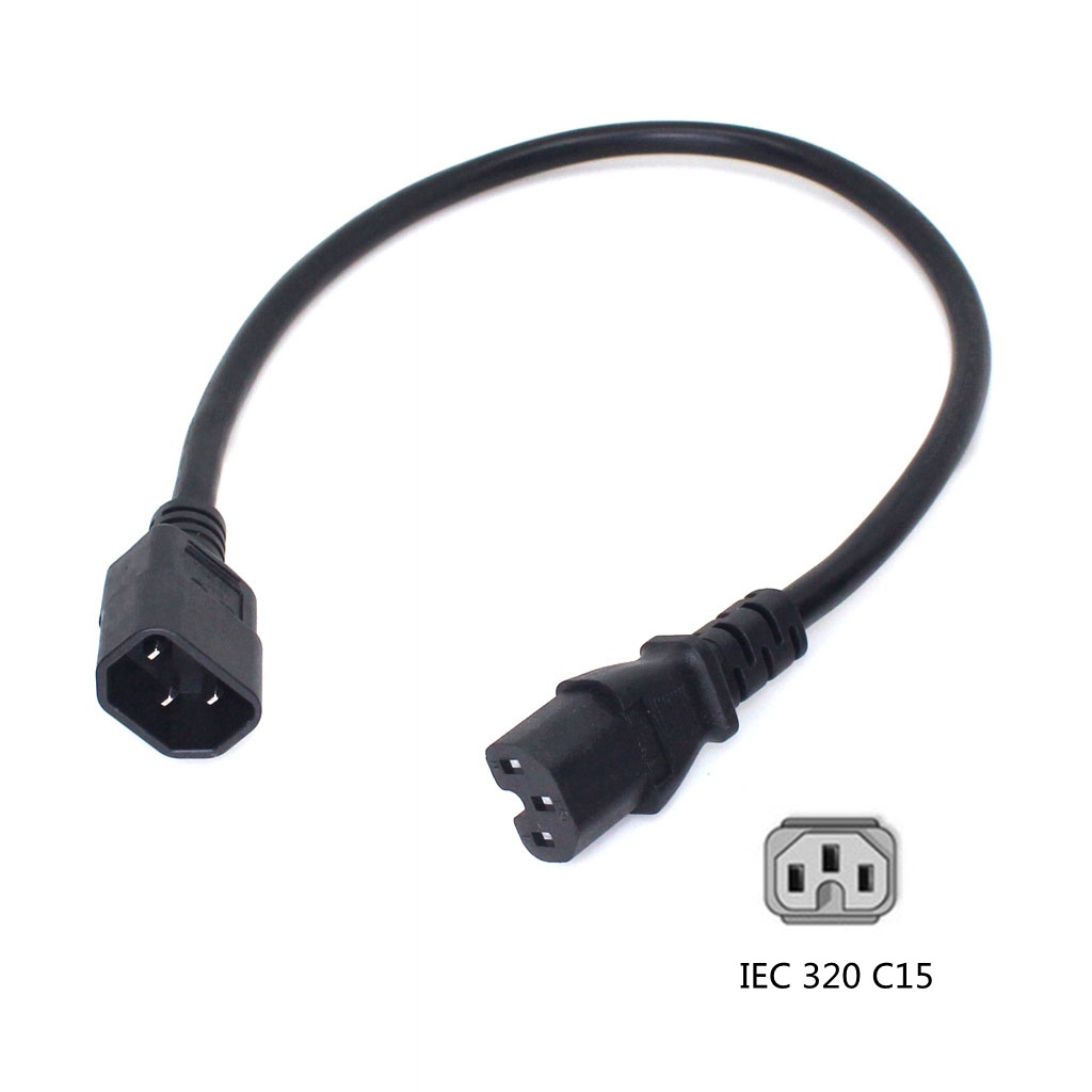 Iec 320 C14 To C15 PDU UPS ชายหญิงสายไฟ 0.5 M/1.5 M/2 M สาย 3G1.5 ทนทาน ...