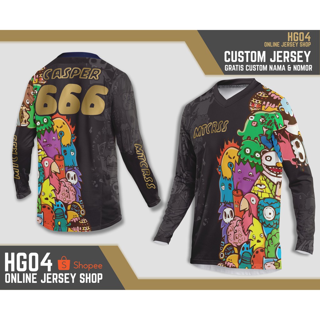 เสื้อ Casper CROSS - ปรับแต่งชื่อและหมายเลขฟรี - เสื้อแข่ง MOTOCROSS ...