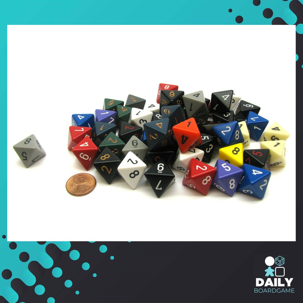 CHESSEX d8 Dice : Assorted Loose Opaque Polyhedral [Accessory] | Shopee ...
