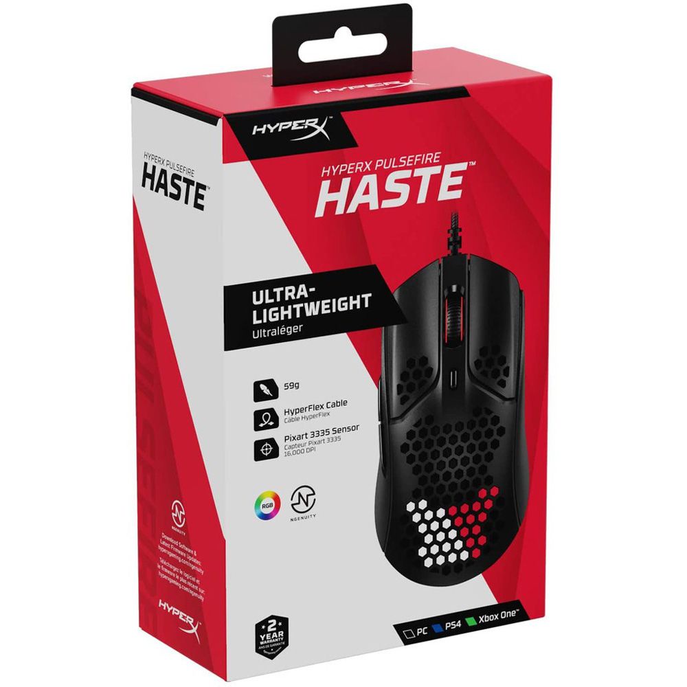 HyperX Pulsefire Haste RGB Wired Gaming Mouse ( Black ) - Ultra ...