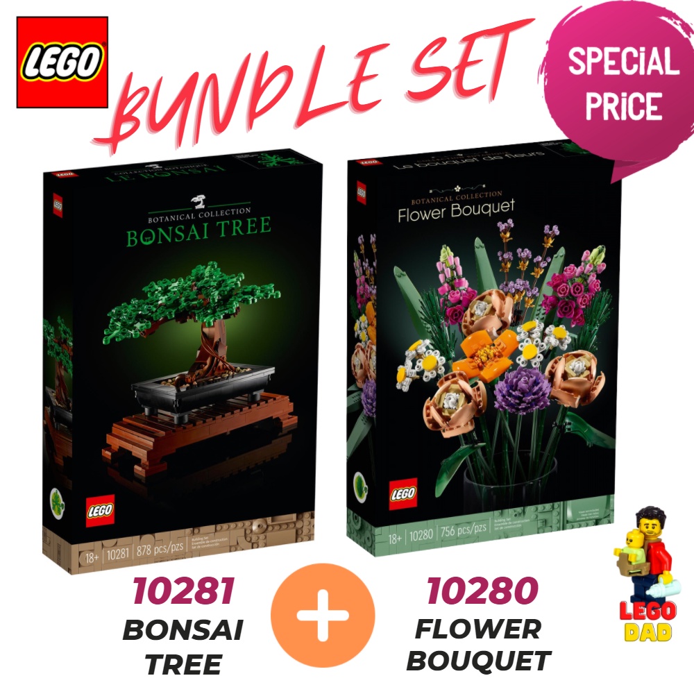 Lego 10280 + 10281 (Flower Bouquet + Bonsai Tree) Bundle Set 2 กล่อง ราคาพิเศษ ของแท้ 100% #LEGO ...