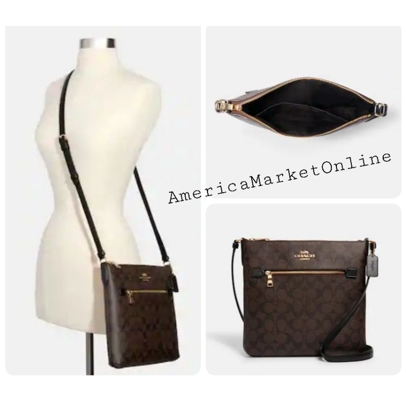กระเป๋า COACH/ ROWAN FILE BAG IN SIGNATURE CANVAS (COACH C1554 ...