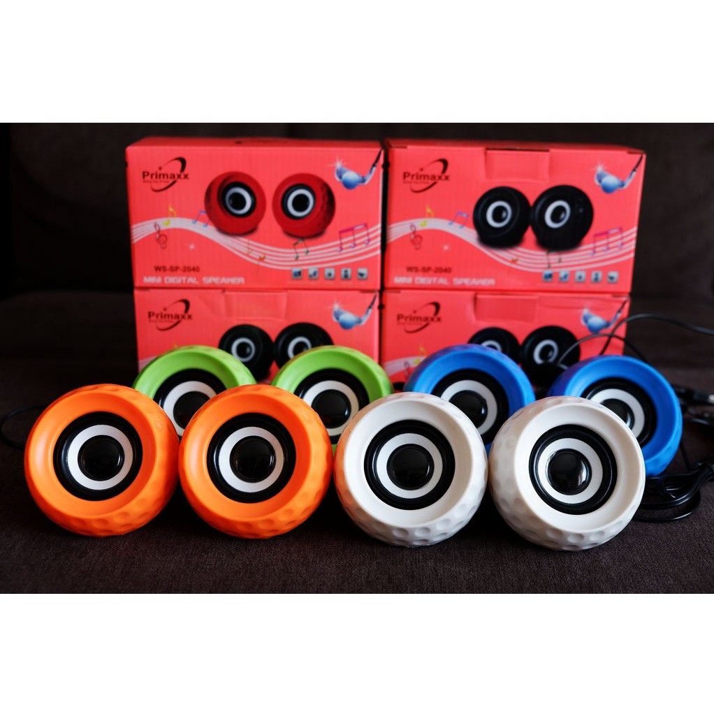 Primaxx Mini Speaker USB ลำโพง คอม รูป Golf เสียงดี รุ่น SP-2040 / WS ...