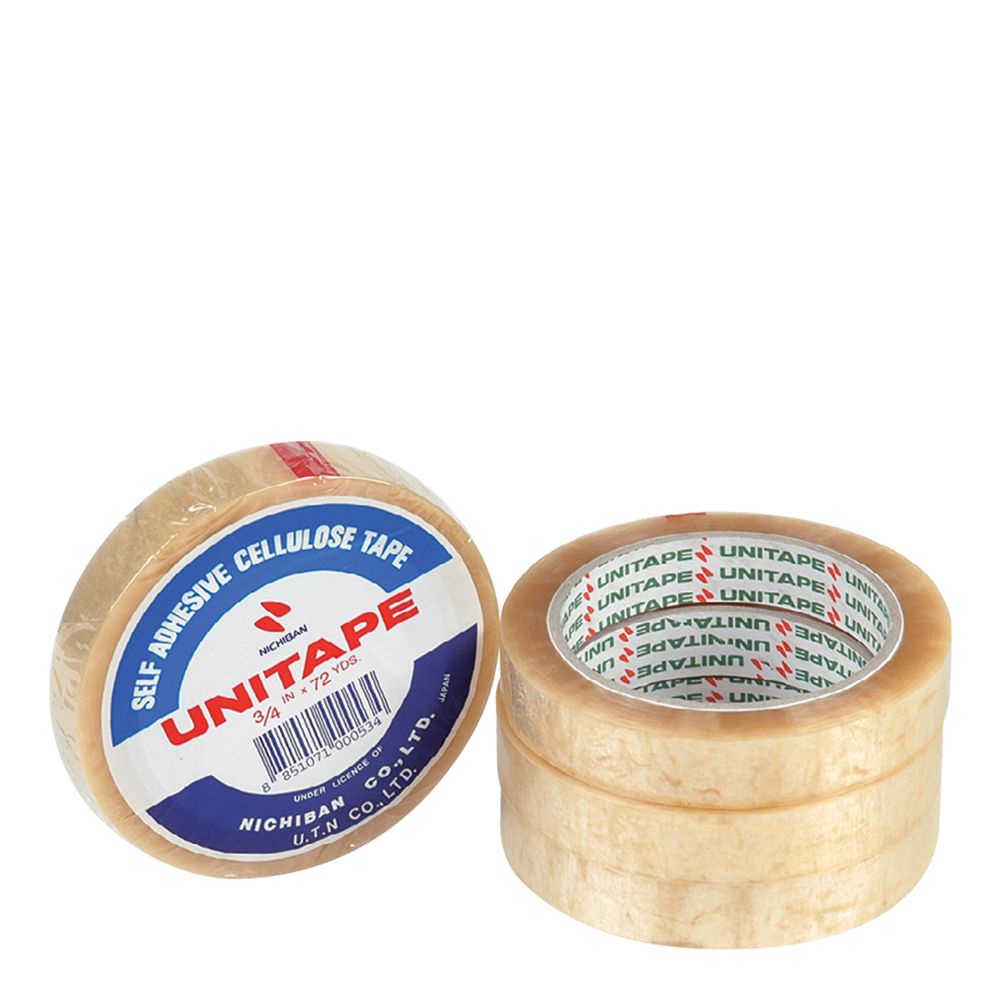 ยูนิเทป เทปใสเซลลูโลส กาวยาง แกนใหญ่ แพ็ค 8 ม้วน101346UNITAPE Clear Tape "3/4" 72Y 8 Rolls/Pack ...