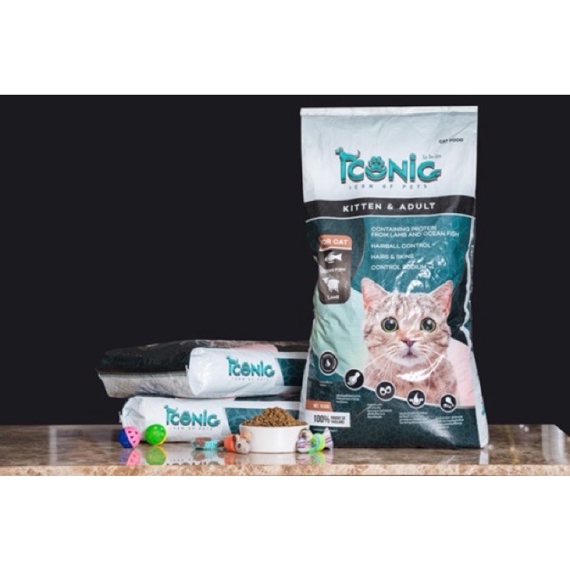 Iconic Cat Food อาหารแมวสำหรับแมวทุกช่วงวัย 15kg (มีถุงแบ่ง 1kg 15 ถุง ...