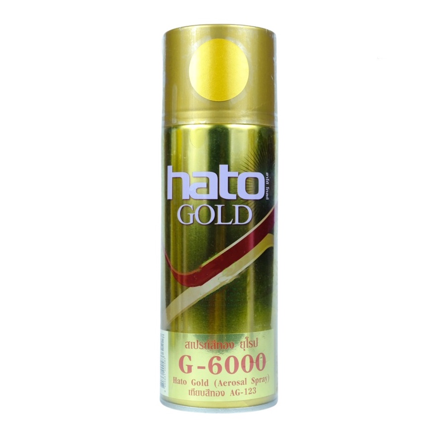 สเปรย์ทองคำแลคเกอร์ สีสเปรย์ HATO LACQUER GOLD สเปรย์สีทอง #G-6000 #G-9000 ขนาด 400cc @wsang ...