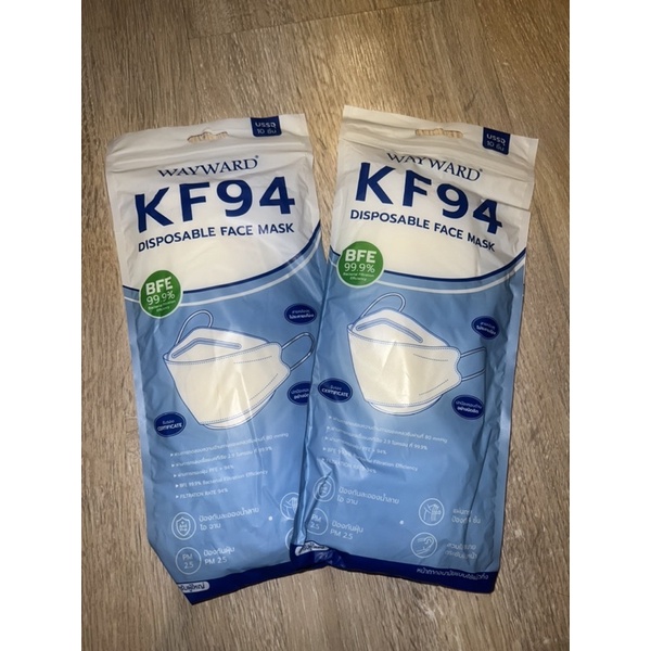แมสเกาหลี สีขาว KF94 (1 แพค 10 ชิ้น ) พร้อมส่งในไทย | Shopee Thailand
