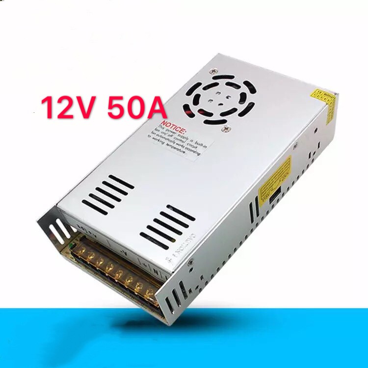 หม้อแปลงไฟฟ้า 220VAC 12VDC 50A 600W 9ช่อง POWER SUPPLY SWITCHING 12V 50A 60A กันฝน 720W | Shopee ...
