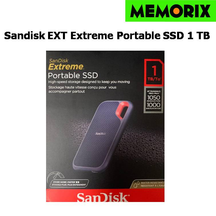 1TB Sandisk External SSD Type C [1050MB/s] Extreme Portable V2 ...