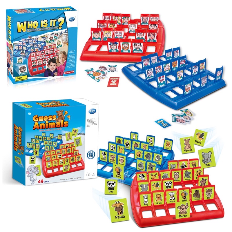 Who is it / Guess Animals Board Game เกมสืบพยาน - บอร์ดเกม Guess Who ...