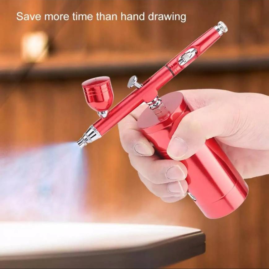 Mobile Airbrush แบบพกพา 0.3mm Mini Air Compressor Spray Airbrush ...