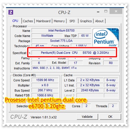 Intel Pentium โปรเซสเซอร์สติปัญญา dual core e6700 3.20ghz 3 20 ghz ซ็อกเก็ต lga 775 ชิปเซ็ต G41 ...