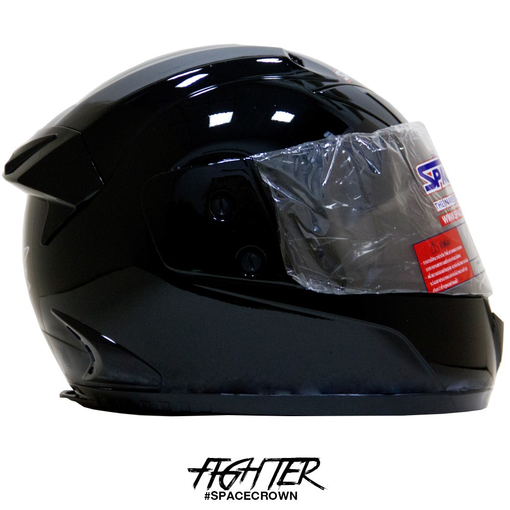 SPACE CROWN หมวกกันน็อค เต็มใบ Full-Face รุ่น FIGHTER | Shopee Thailand