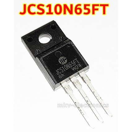 (2ตัว) JCS10N65FT , 10N65 , MOSFET N-CH 10A 650V ใช้แทนกันได้กับเบอร์ ...