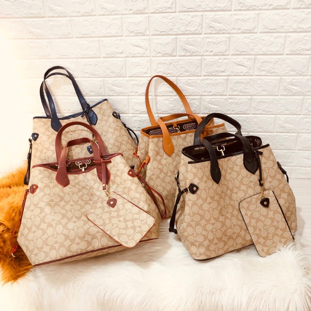 กระเป ๋ าผู ้ หญิง COACH NEVERFULL SET POUCH PREMIUM sling bag Nice ...