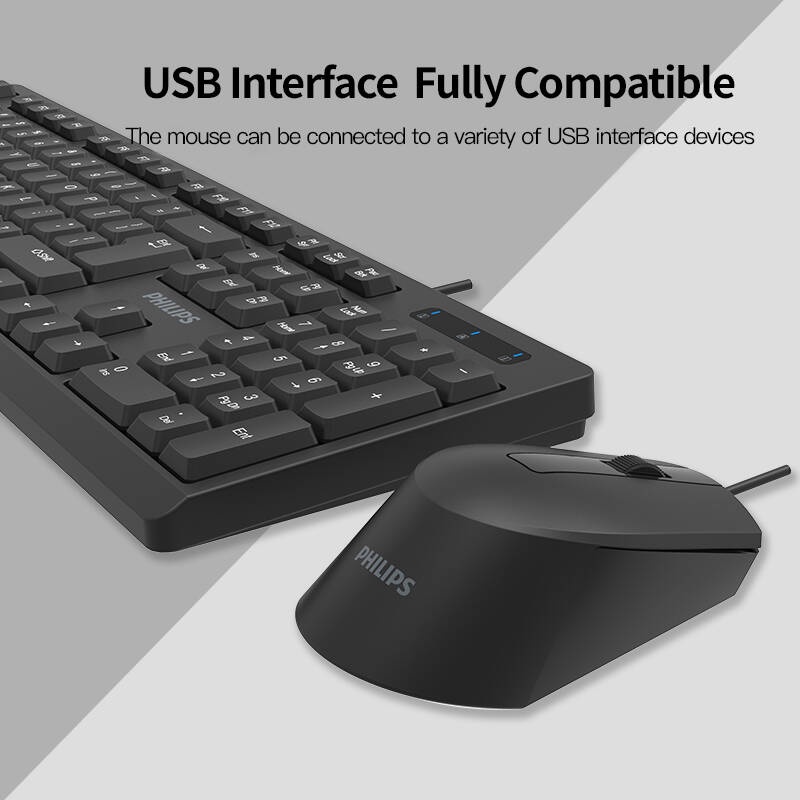 Philips c234 (spt6234) คีย์บอร์ดและเมาส์คอมโบสำหรับพีซีคอมพิวเตอร์แล็ป ...