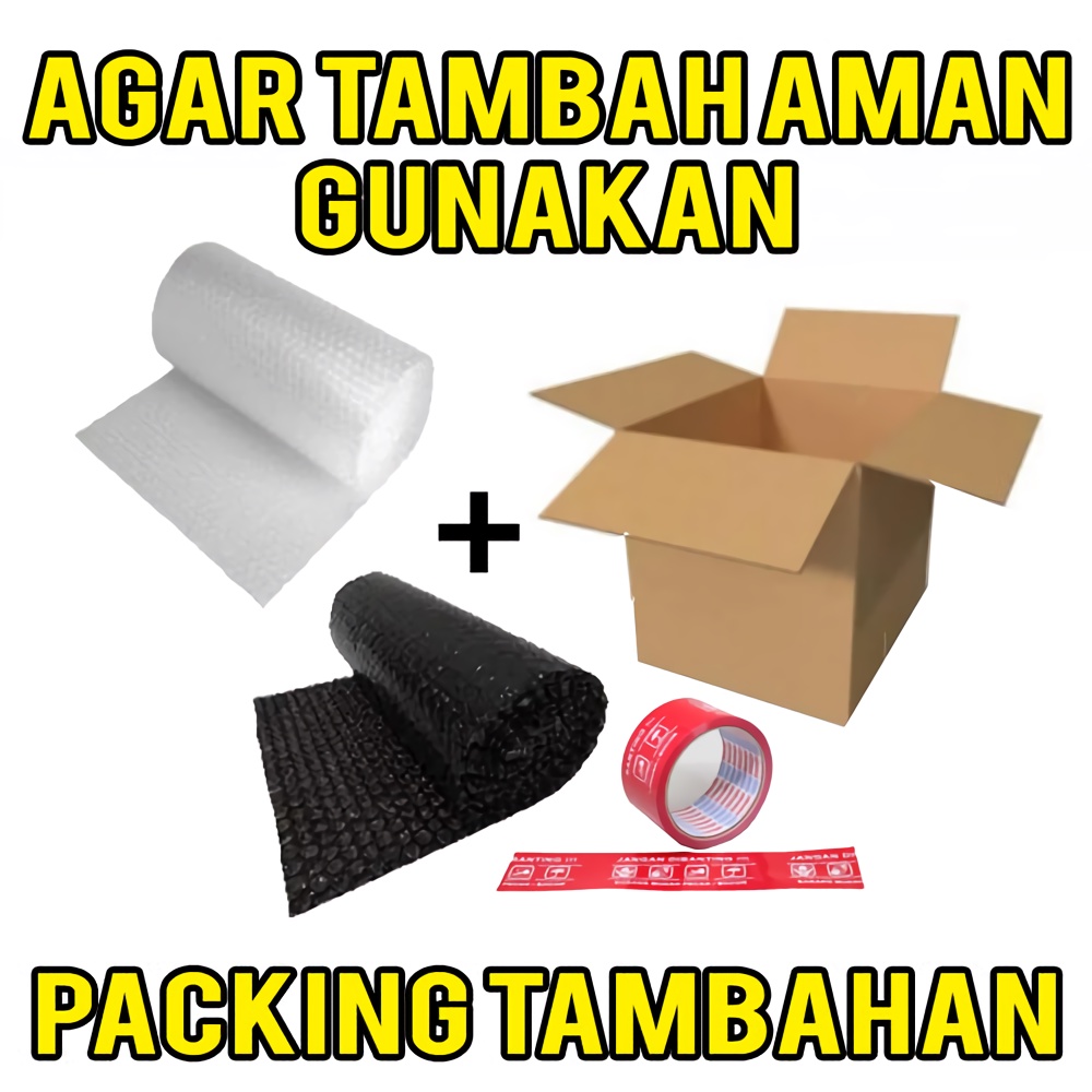 Hitam บรรจุเพิ่ม (Cardboard + Black Bubble Wrap + บอบบาง) | Shopee Thailand