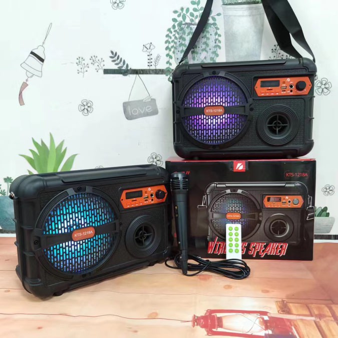 ลำโพงบลูทุธ Bluetooth รุ่น KTS-1218A /1190 พร้อมไมค์คาราโอเกะ รีโมท ...