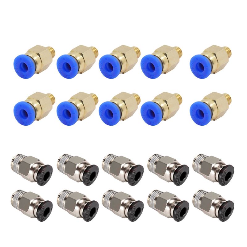 SPT* 10 แพ็คชายตรงนิวเมติก Fitting Tube Quick Connect Air เครื่องมือ ...