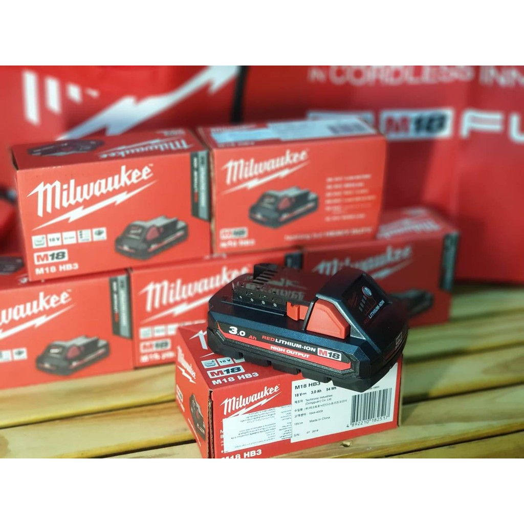 milwaukee battery m18 มีให้เลือก ความจุ 3AH/ 8AH / 12AH High Output ...