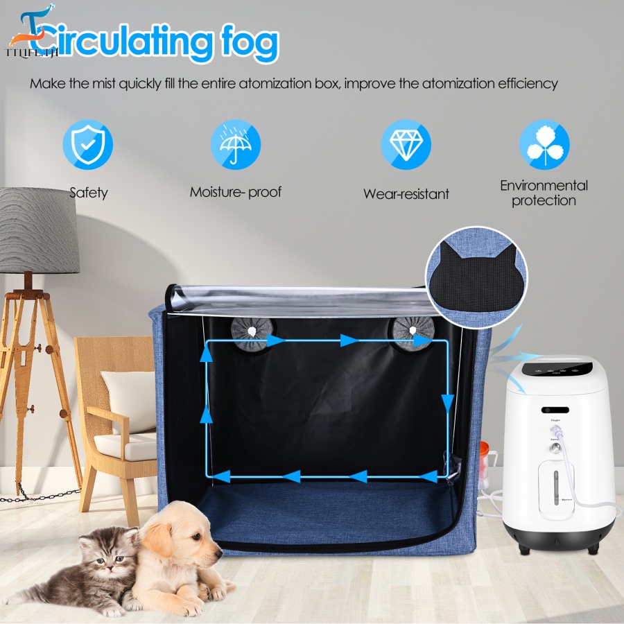 【TTLLIP】Pet Oxygen Cage ICU Room Cat Dog Folding Atomization Box ...