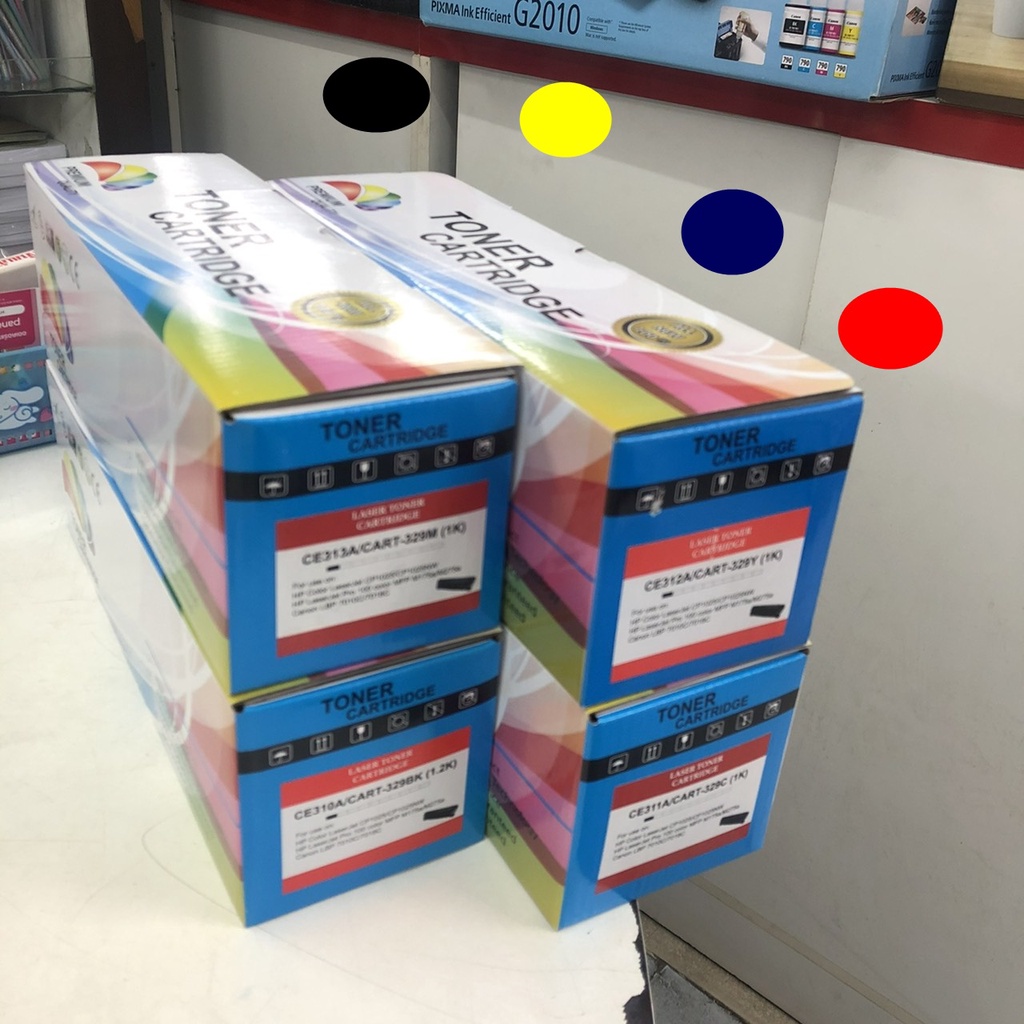 ตลับหมึกเลเซอร์ สี เทียบ CANON 329 ใช้กับ canon LBP 7010C LBP 7018Cสี ...