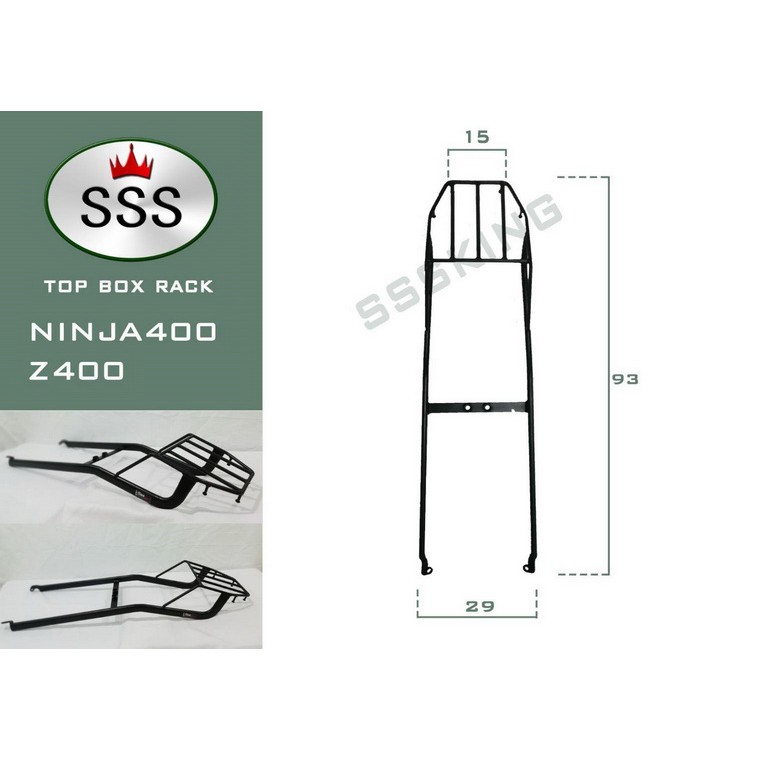 Rear Rack แร็คหลัง แร็คท้าย ตะแกรงท้าย ตะแกรงหลัง KAWASAKI NINJA400 ...