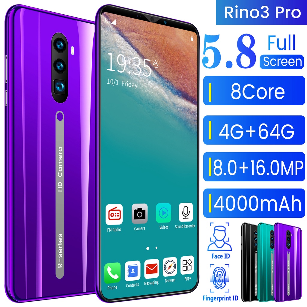 โทรศัพท์มือถือ Rino6โปรเต็มจอ HD มาร์ทโฟน Android | Shopee Thailand