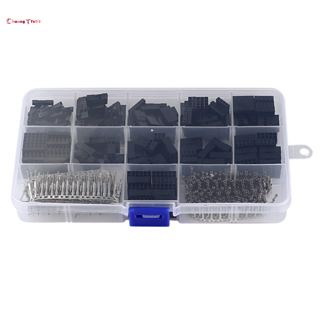 620Pcs Dupont Connector 2.54mm, Dupont Cable Jumper Wire Pin Header Housing Kit, Male Crimp Pins ...
