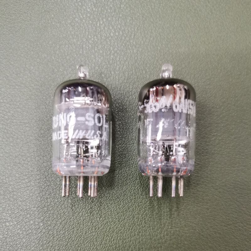 Tung-Sol 6AK5 (6J1,5654,6AJ5) tubes - GREY Plates, GE 5725W หลอดเสียง ...