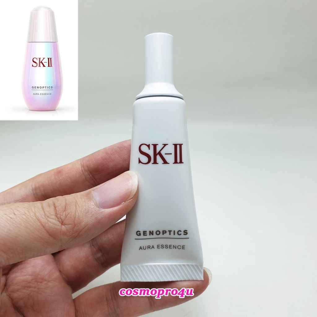 เจนน็อปติกส์ ออร่า SK-II GenOptics Aura Essence 10ml แบบหลอดบีบ เอสเซนส์น้ำนมเนื้อบางเบา หน้าใส ...