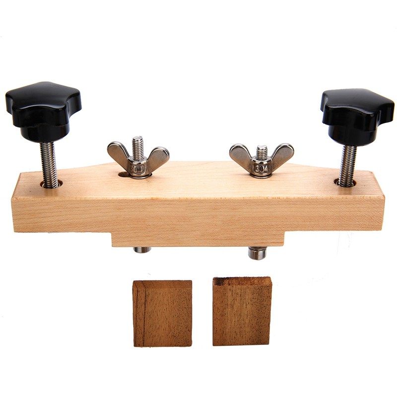 1 Set Solid Maple Stainless Steel Guitar Bridge Install Clamp Luthier ...