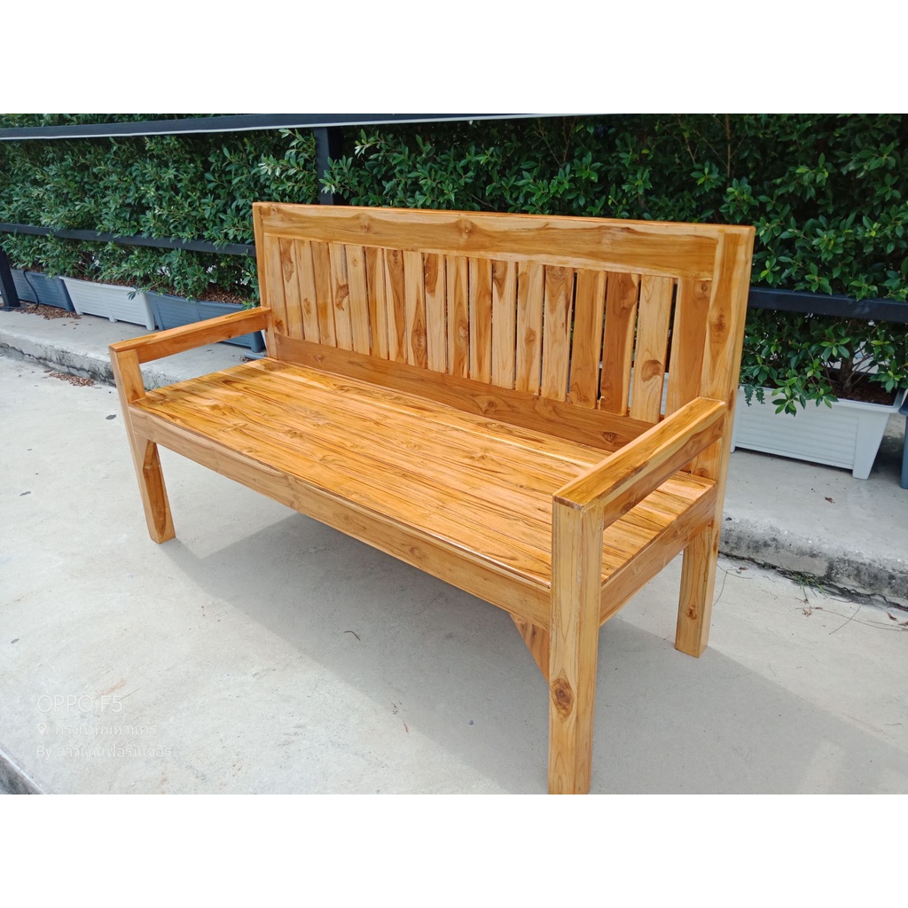 ขายดี !!! win888- โซฟาไม้ เก้าอี้พนักพิงยาว1.50ม. หลังตรง มีร่อง สีย้อม ...