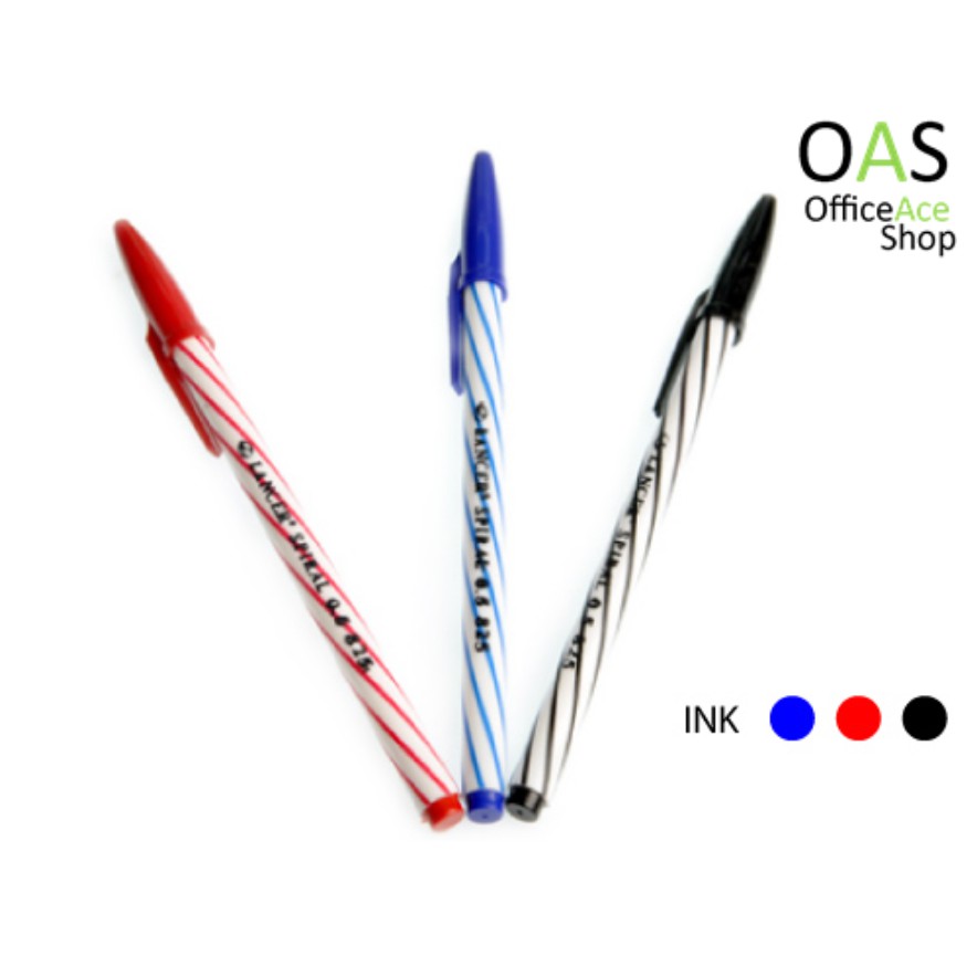 LANCER Spiral 825 Ballpoint Pen ปากกาลูกลื่น แลนเซอร์ | Shopee Thailand