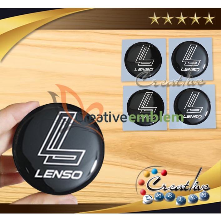 4 ชิ้น LENSO Rim Hubcap Caps สติกเกอร์นูน | Shopee Thailand