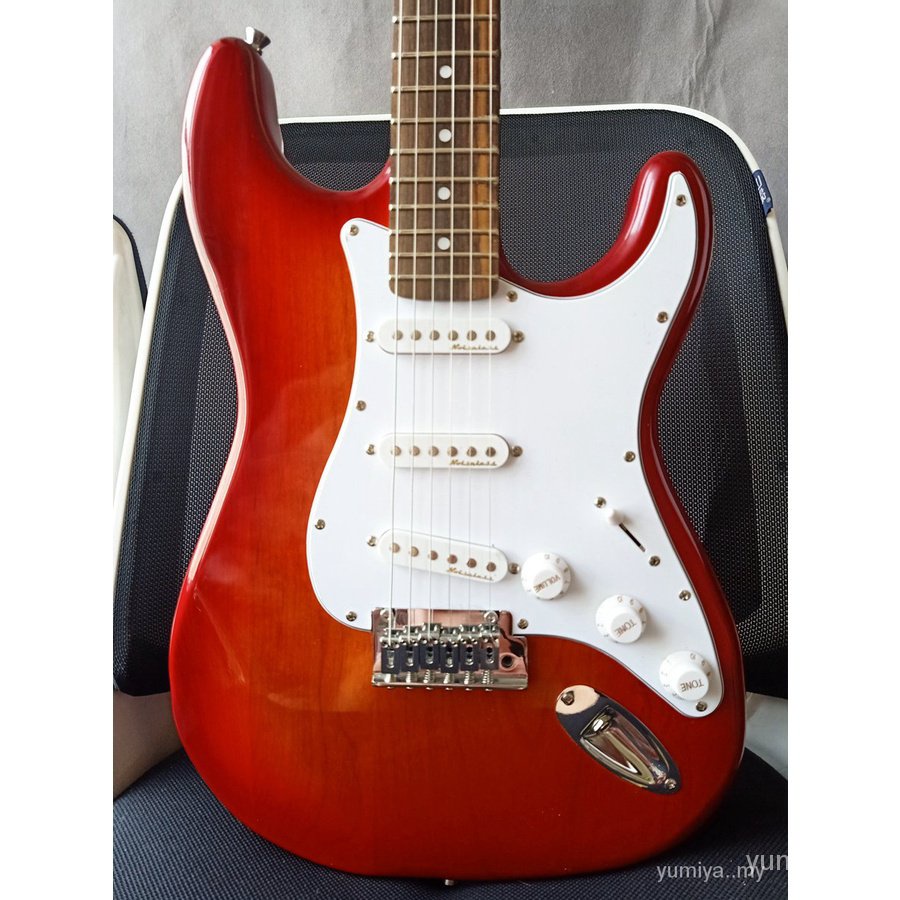 Cherry Red Fender Stratocaster กีตาร์ไฟฟ้า Alder Body Wood 22 Frets ...