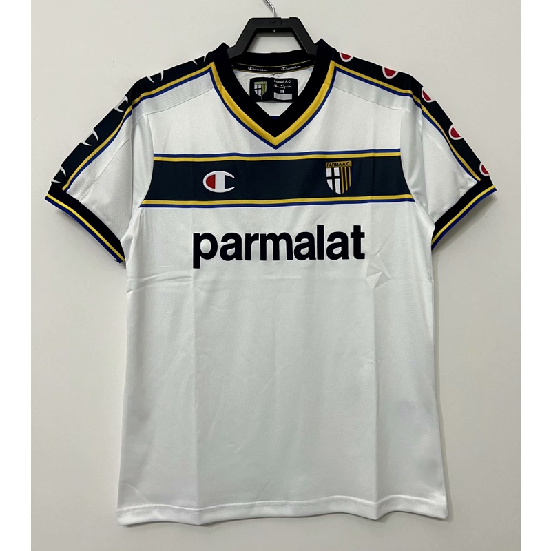 เสื้อกีฬาแขนสั้น ลายทีมชาติฟุตบอล Parma Away 02 03 ไซซ์ S - Xxl ชุดเยือน สไตล์เรโทร สําหรับ ...