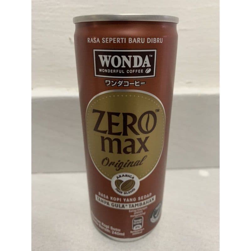 WONDA ZERO MAX กาแฟไม่ใส่น้ำตาล (240ml x 6 กระป๋อง) | Shopee Thailand