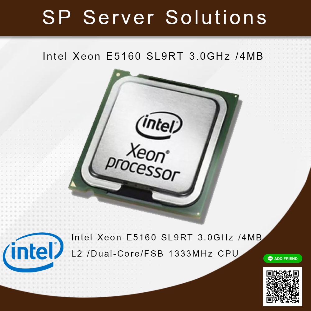 Intel Xeon E5160 SL9RT 3.0GHz /4MB L2 /Dual-Core/FSB 1333MHz CPU ...