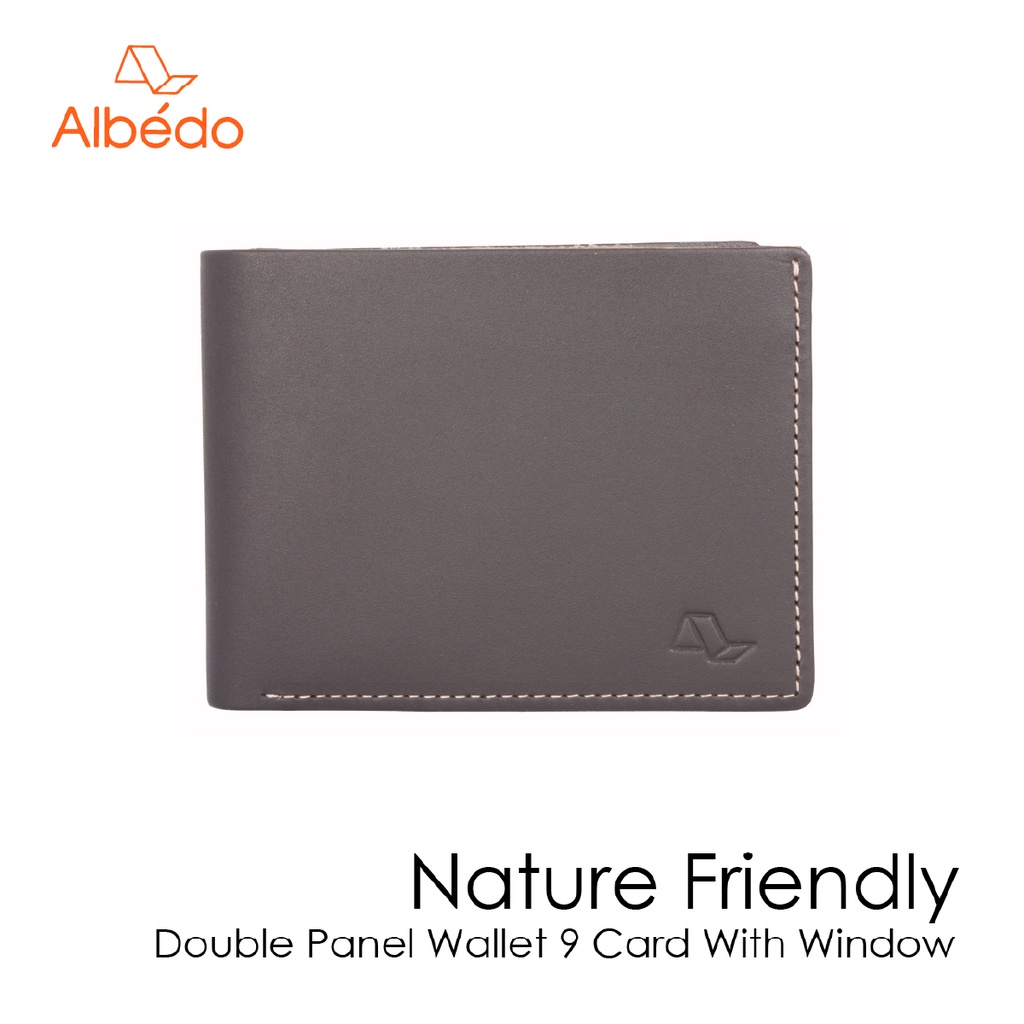 [Albedo] DOUBLE PANEL WALLET 9 CARD WITH WINDOW กระเป๋าสตางค์หนังแท้ฟอก ...