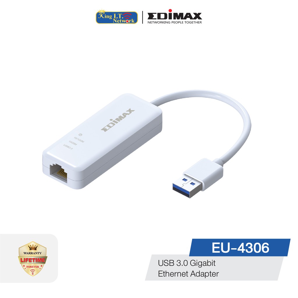 EDIMAX (EU-4306) USB 3.0 อุปกรณ์แปลงพอร์ท USB Gigabit Ethernet Adapter ...
