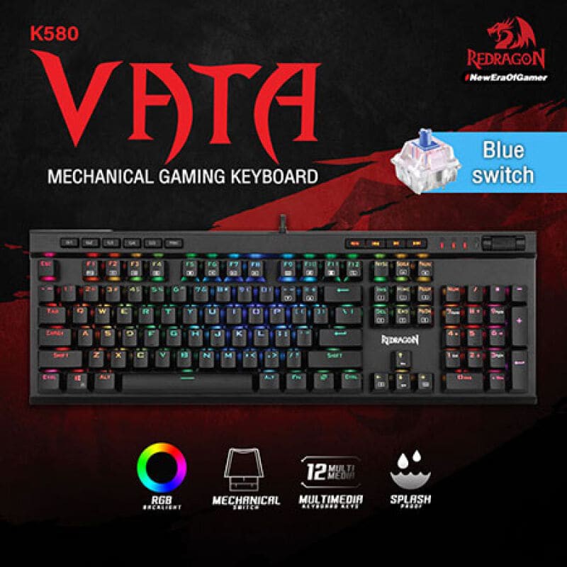 คีย์บอร์ด Redragon รุ่น VATA K580 [Mechanical Switch RGB] | Shopee Thailand