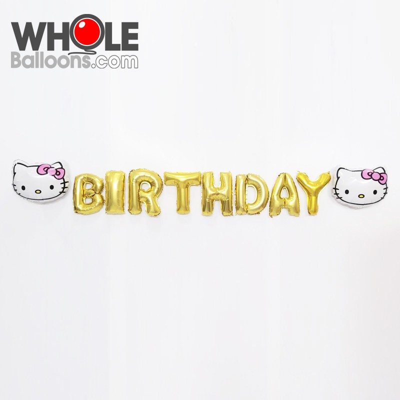 ลูกโป่ง DIY HBD Kitty 03 -ลูกโป่งตกแต่งวันเกิดพร้อมจัดปาร์ตี้ | Shopee Thailand