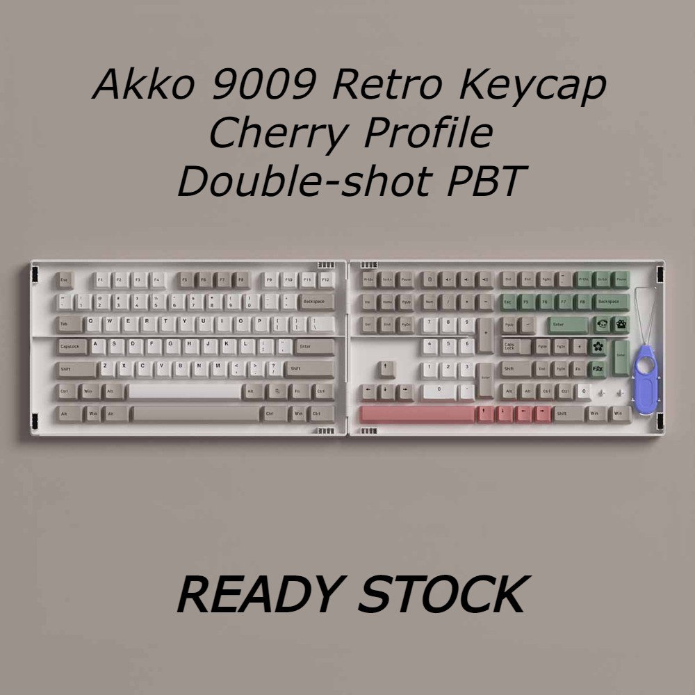 ♙๑Akko Keycap 9009 Retro Cherry Pbt Double-Shot ปุ่มกดคีย์บอร์ดสําหรับคีย์บอร์ด | Shopee Thailand