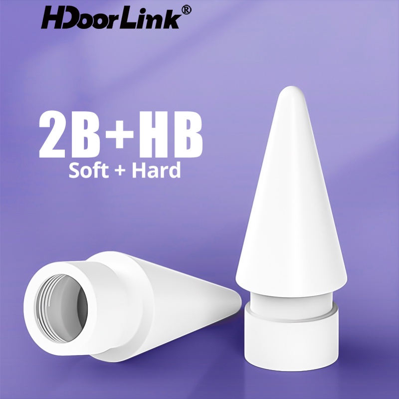 Hdoorlink ปลายดินสอ แบบนิ่ม และแข็ง สองชั้น แบบเปลี่ยน สําหรับ A-pple Pencil 1st 2nd Generation ...