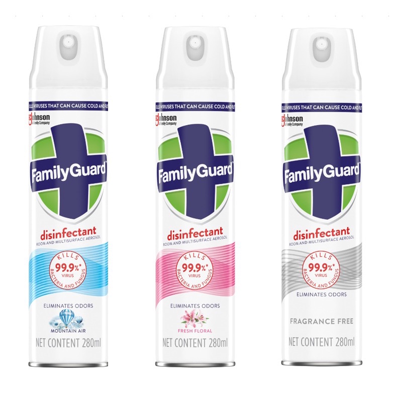 Family Guard disinfectant สเปรย์ฆ่าเชื้อในอากาศและพื้นผิว ขนาด 280 มล. ...
