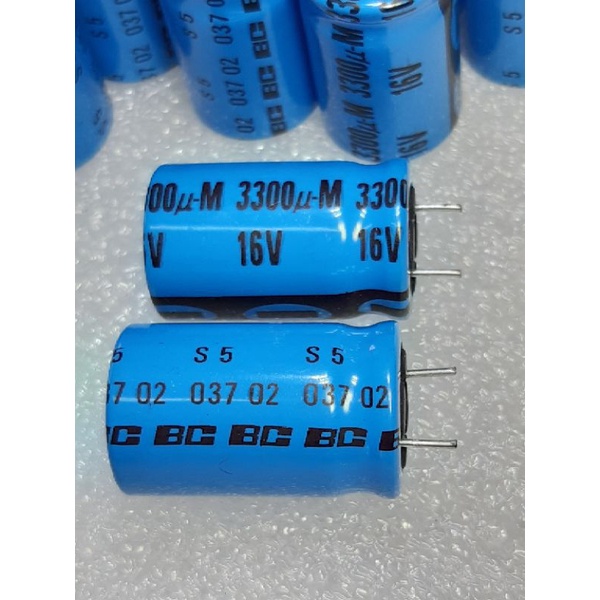 ตัวเก็บประจุ BC 3300uf 16v (ตัดขา) capacitor คาปาซิเตอร์ ไม่มีพิมพ์ ...