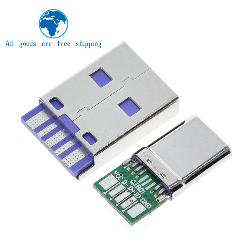1 ชุด PD Fast Charge Type-C USB 65W 5A ชายเชื่อมต่อเชื่อม 5Pin PCB ...