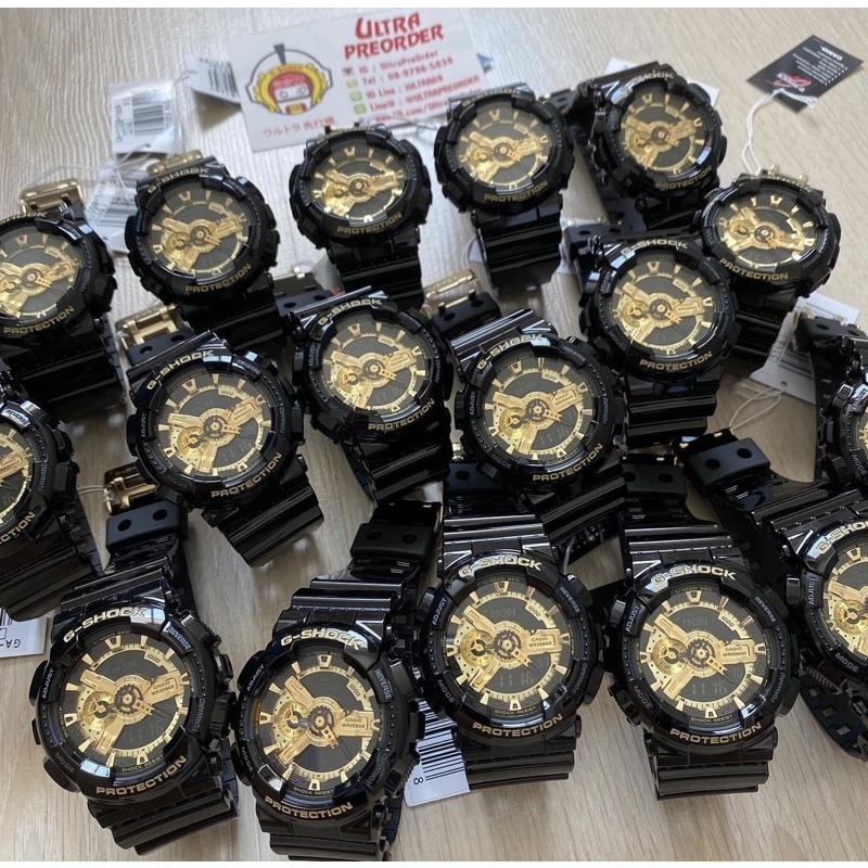 Casio G-Shock Gold Black ดำทองสุดคลาสสิค GA-110GB-1 ,BA-110-1A | Shopee ...