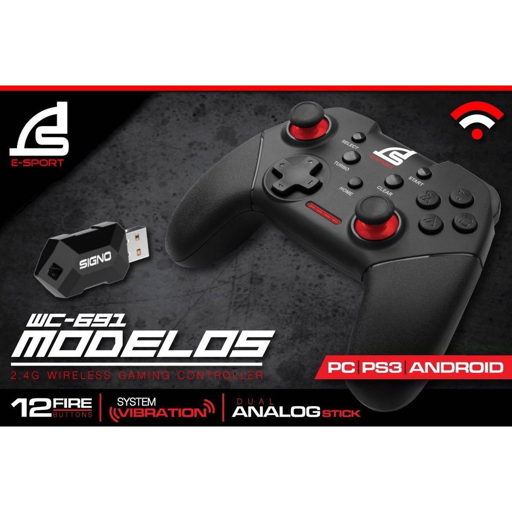 SIGNO E-Sport 2.4G Wireless Gaming Controller รุ่น WC-691 (จอยเกมส์ ...